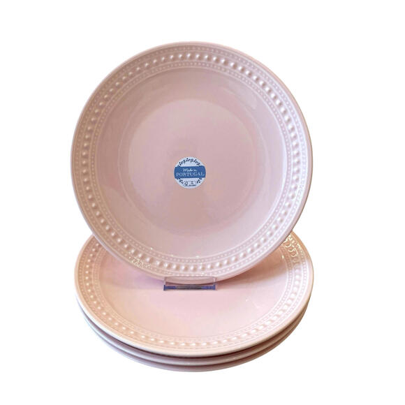 Dining | Matceramica Portugal Pink Salad Plates 9in Set Of 4 Ceramic ...